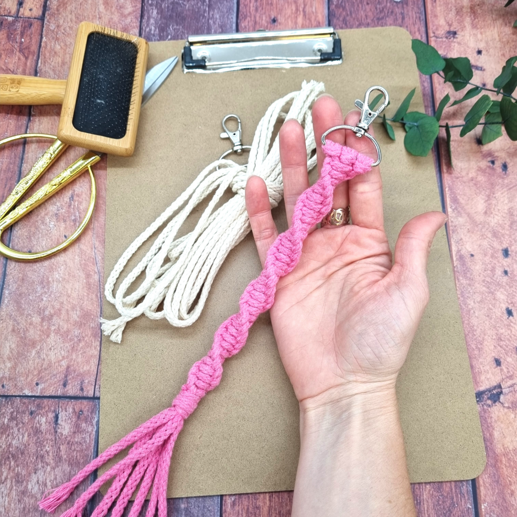 Kinder Makramée DIY-Set Schlüsselband Schlaufe- Wunderland